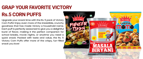 Rs. 5 Corn Puffs – Victory Snacks